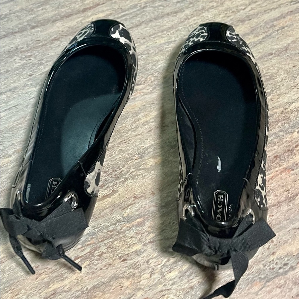 Coach Reagan Animal Print Flat Shoes/ Loafers - Gem